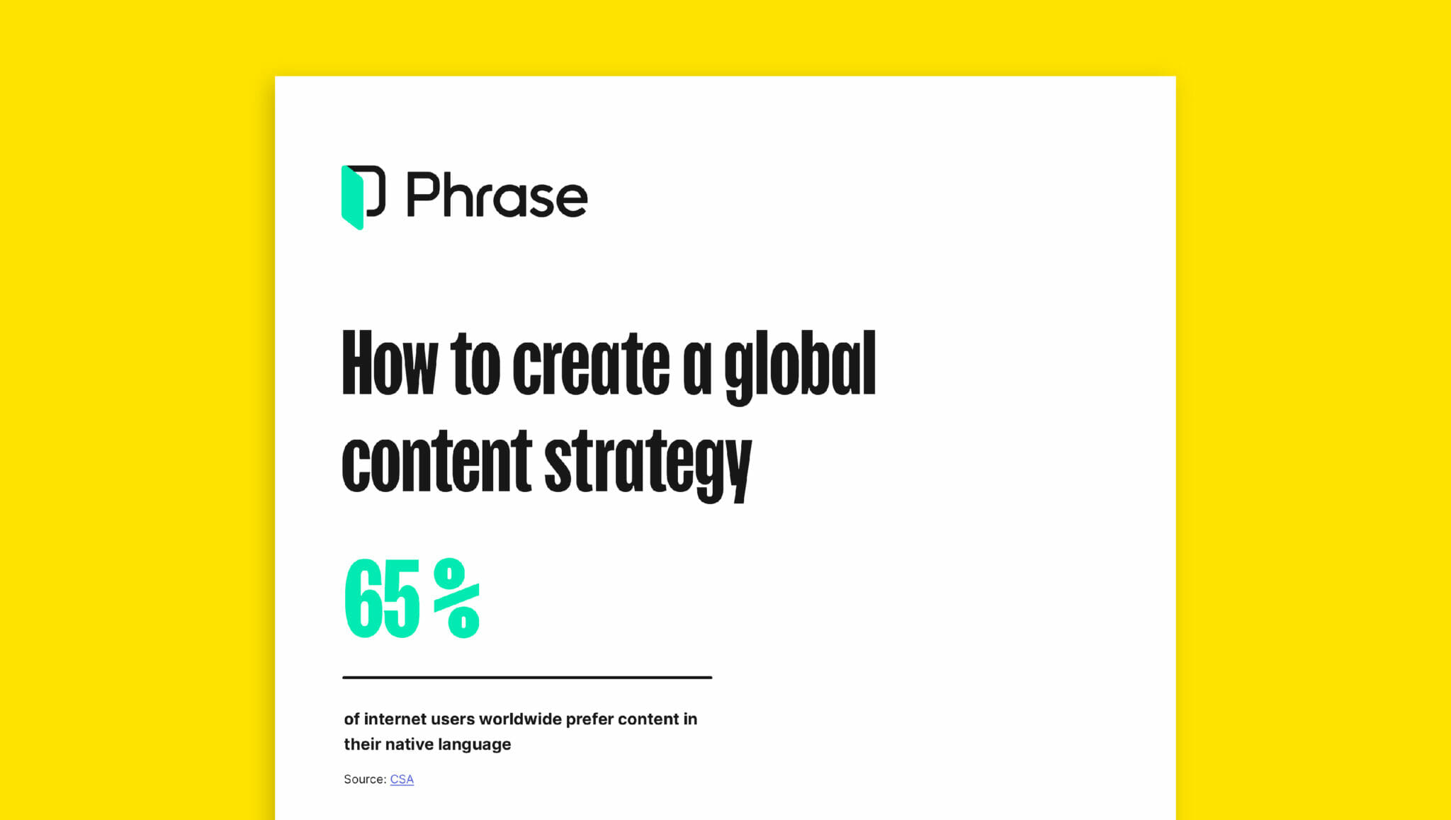 Free Guide: How to create a global content strategy | Phrase